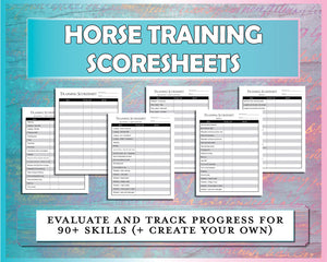 Horse Training Evaluation Scoresheets Printable Bundle